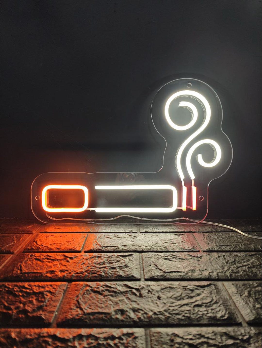 Cigarette Neon Sign, LED Light up Wall Art for Smoking Room, Bar ...