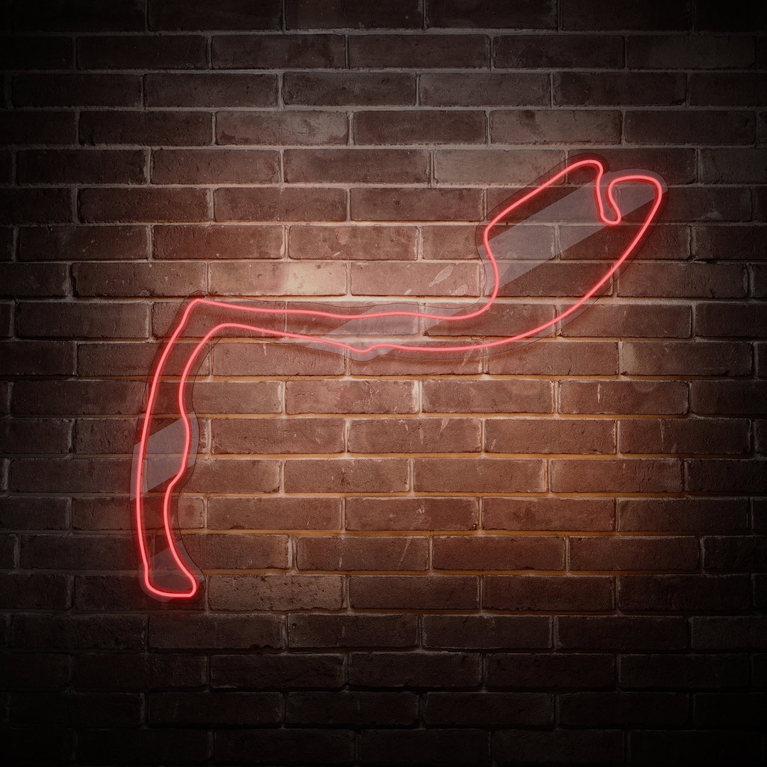 Track Neon Sign, F1 Track Neon Light Sign, Man Cave Decor, Formula 1 ...