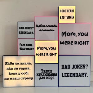 Custom Mini Light Box, Personalized LED Sign With Your Text, Lightbox ...