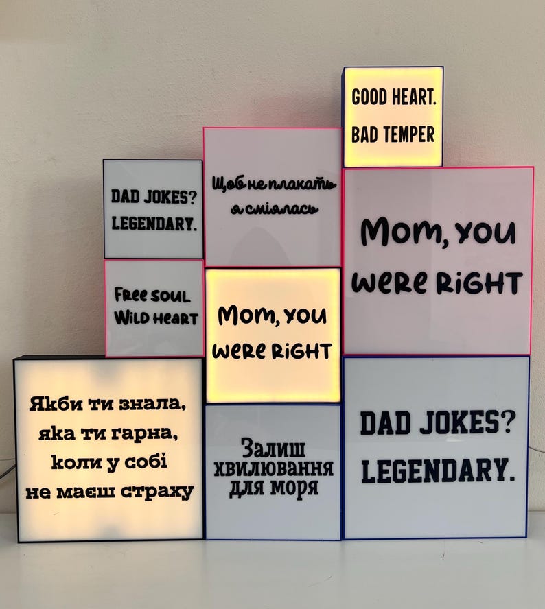 Custom Mini Light Box, Personalized LED Sign With Your Text, Lightbox ...