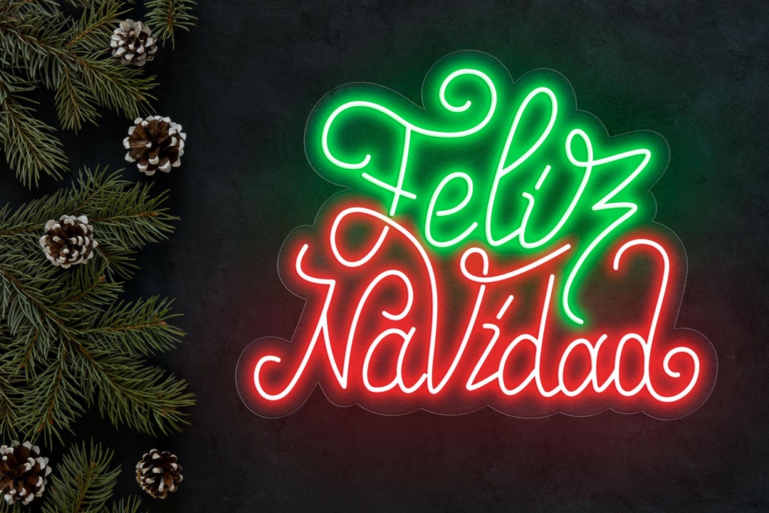 Feliz Navidad Neon Sign, Led Christmas Neon Sign, Holiday Wall Decor ...