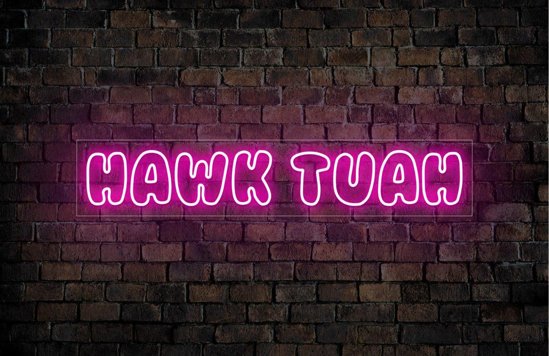 Hawk Tuah Neon Sign, Funny Meme Neon Sign, Led Light up Sign, Bedroom ...