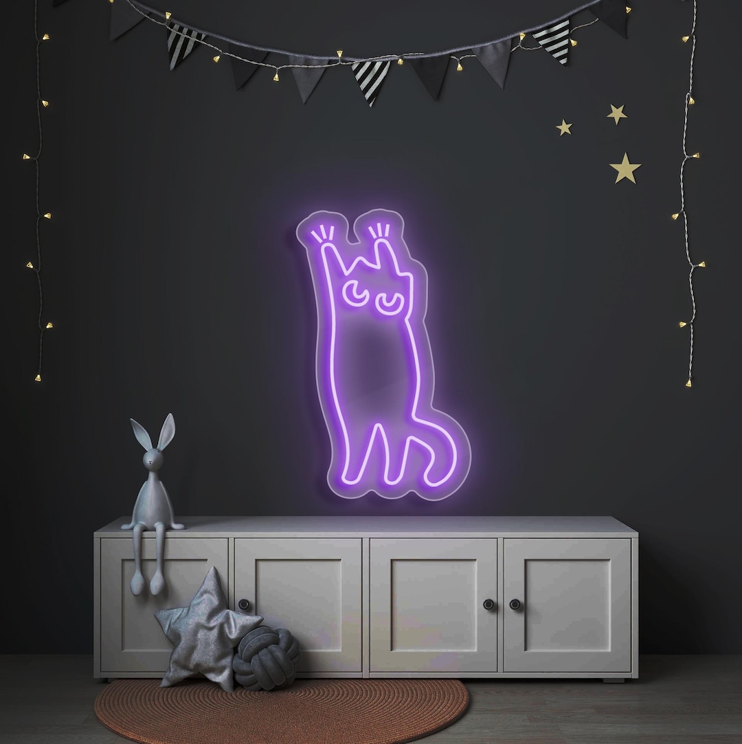 Funny Cat Neon Sign, Cute Neon Gift for Girlfriend, Wife, Daughter, for ...
