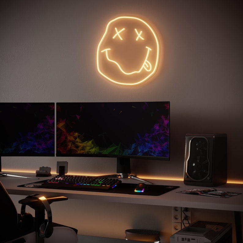 Smiley Face Neon Sign, Led Neon Sign, Smile Neon Sign, LED Light for ...