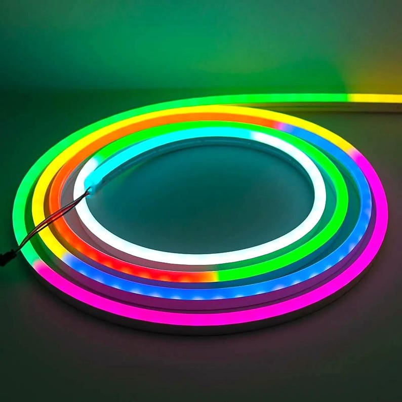 Neon Strip Lights, Multicolor LED Strip Lights, Neon Rope Lamp, Pink ...
