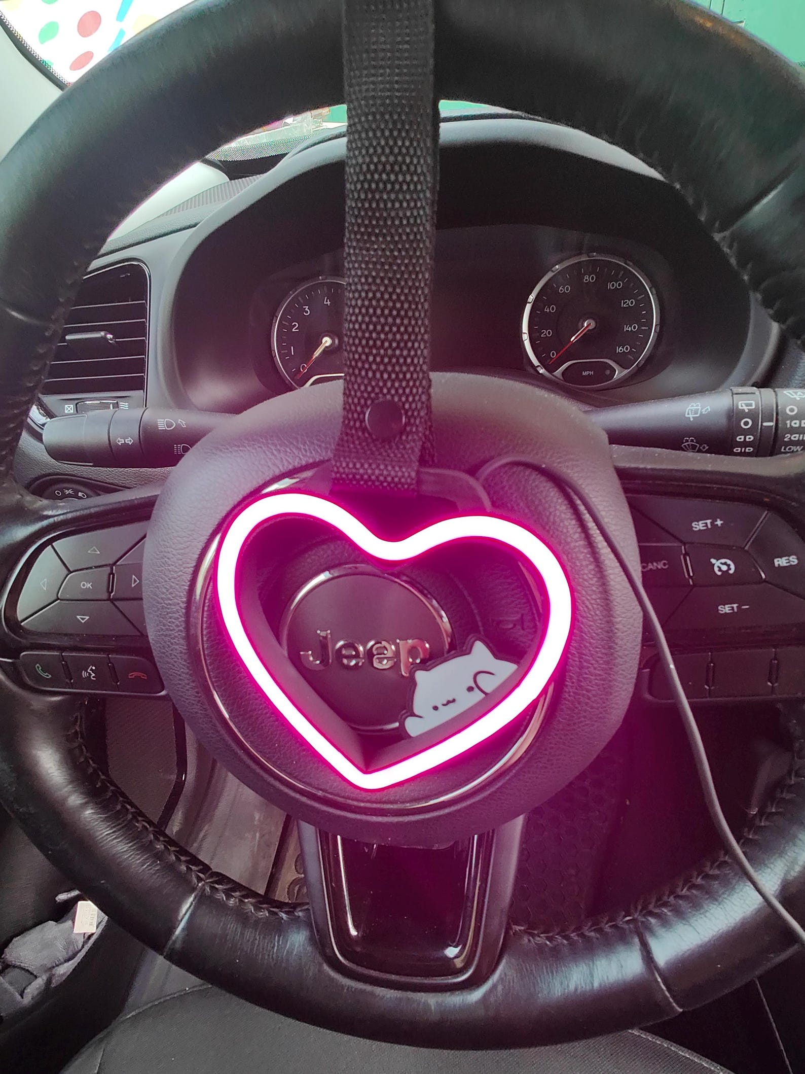 LED Neon Ring Tsurikawa, Domo JDM Car Decor, LED Tsurikawa, Domo Car ...