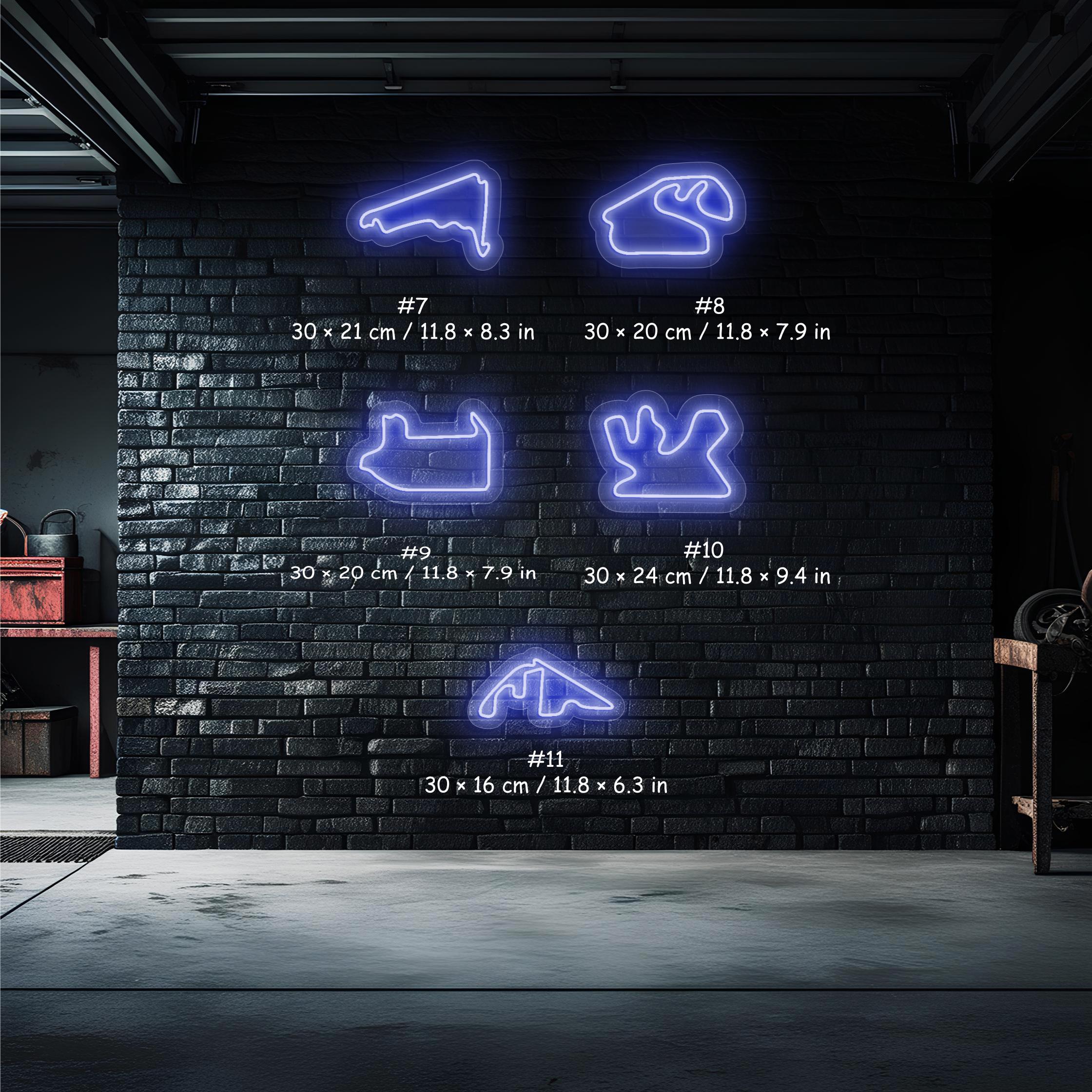 Track Neon Sign, Race Tracks Wall Light, F1 LED Decor, Formula, Man ...
