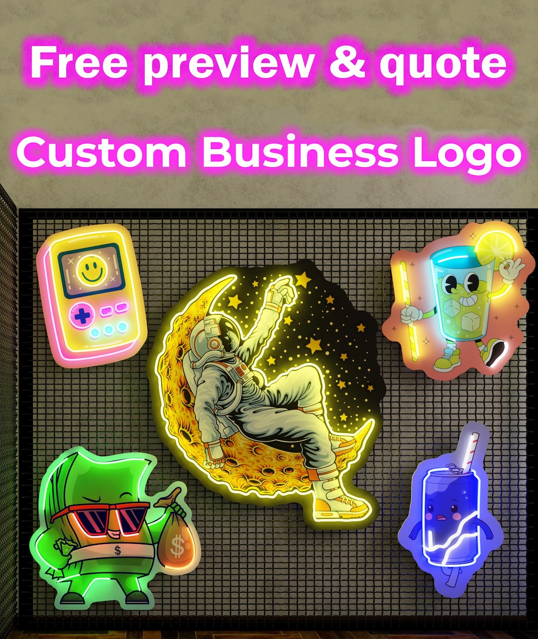 Custom Neon Sign for Your Business, Personalized LED Light up Sign ...