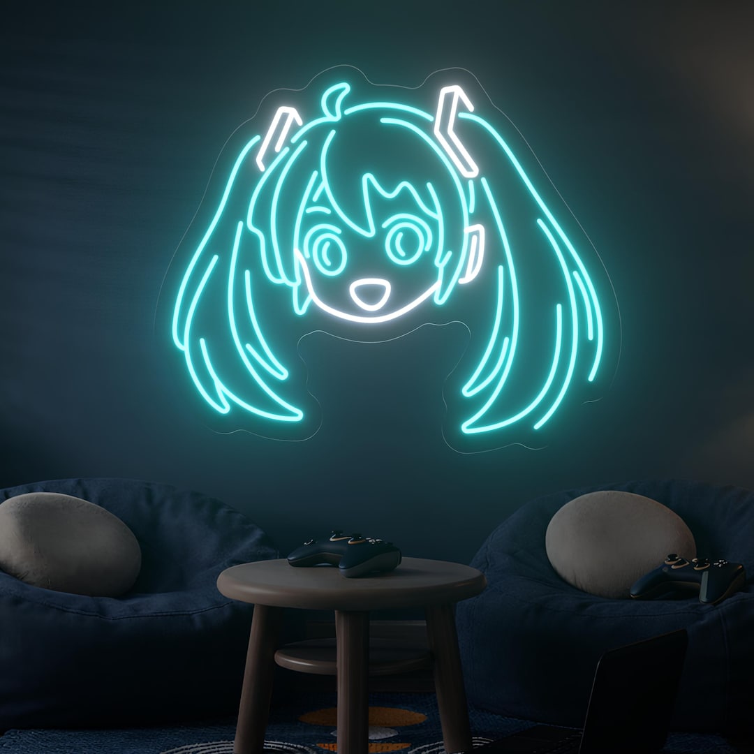 Anime Girl Neon Sign, Aesthetic LED Light for Bedroom, Game Room Decor ...