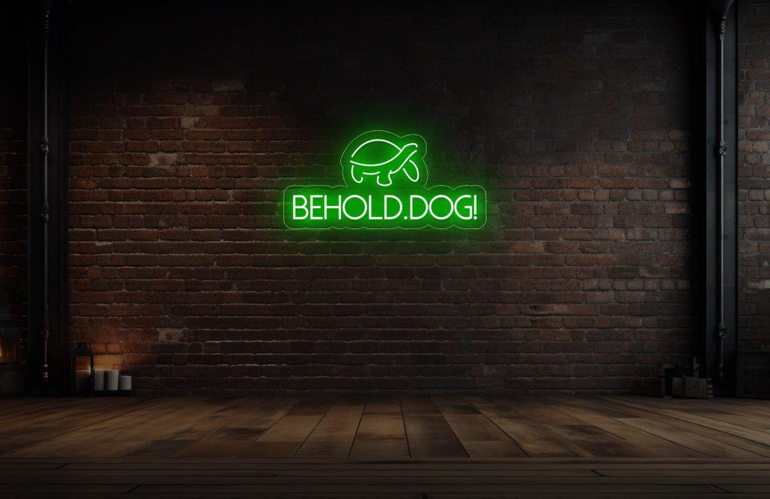 Behold Dog Neon Sign, Fun Wall Decor, Led Light Sign, Game Room Decor ...