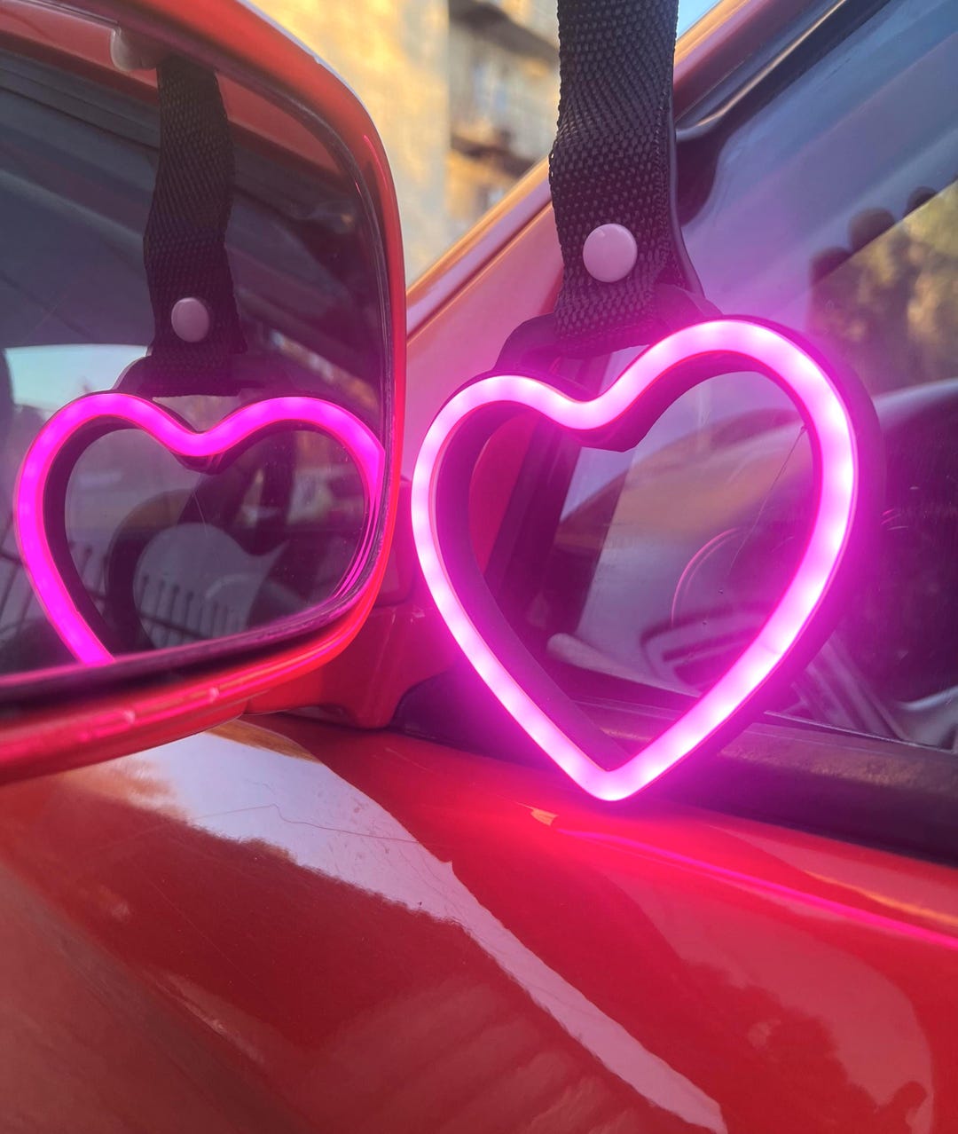 Heart Tsurikawa, Led Neon Tsurikawa, Car Handle Accessories, JDM Car ...