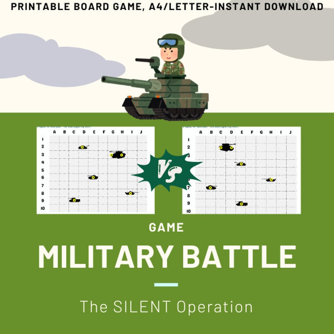 Printable Military Battle Games for Kids and Adult : Easy to Print and ...
