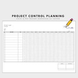 Project Planner Template: Editable Excel, Project Plan Worksheet, Employee Schedule Planning, HR ...