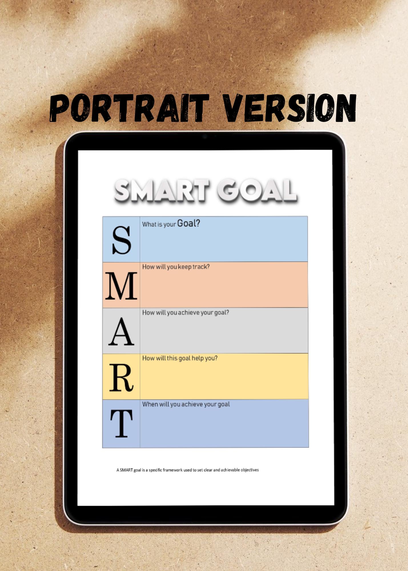 SMART Goals Template: Editable Word doc, SMART Goals Worksheet ...