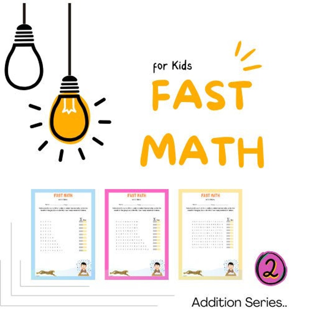 Math Worksheets for Kids (ages 6-9) | 9 Fast Addition Games With Timer ...