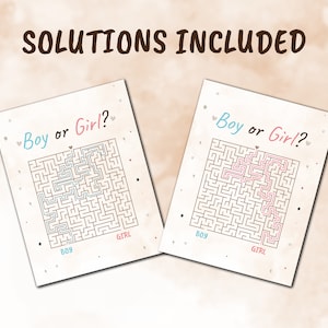 Printable Boy or Girl Gender Reveal Announcement Maze, Labyrinth PDF - Etsy