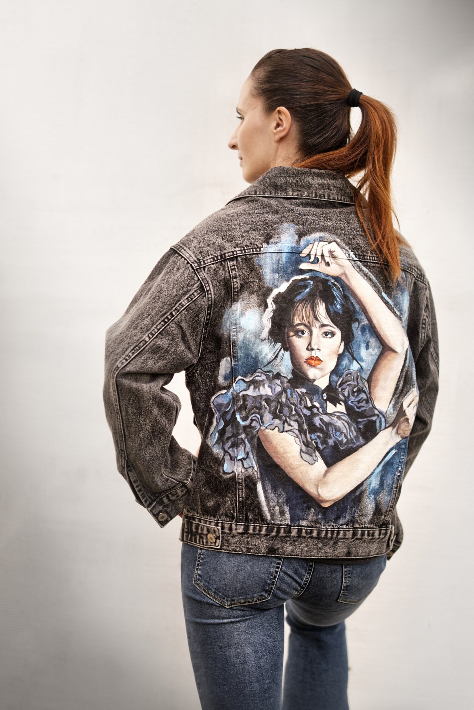 Hand Painted Jacket, Handpainted Denim Jacket, Custom Jacket, Hand ...