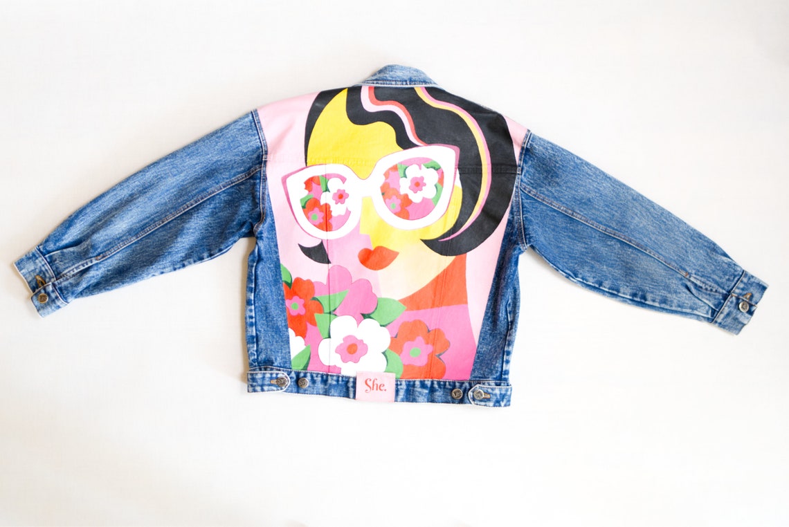 Hand Painted Jacket, Handpainted Denim Jacket, Custom Jacket, Hand ...