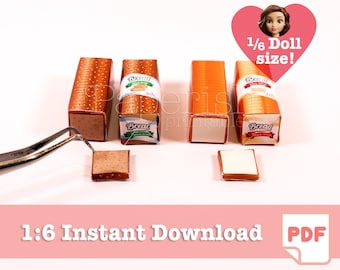 1/6 Scale BAKING Mix Miniature Printables Doll Food - Etsy