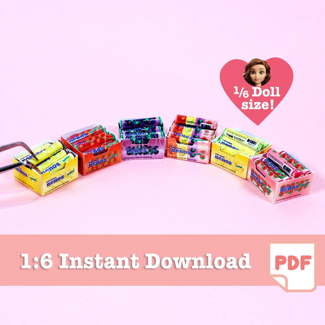 1/6 CHEWY CANDIES Miniature Printables Doll Food Printables, Doll Food ...