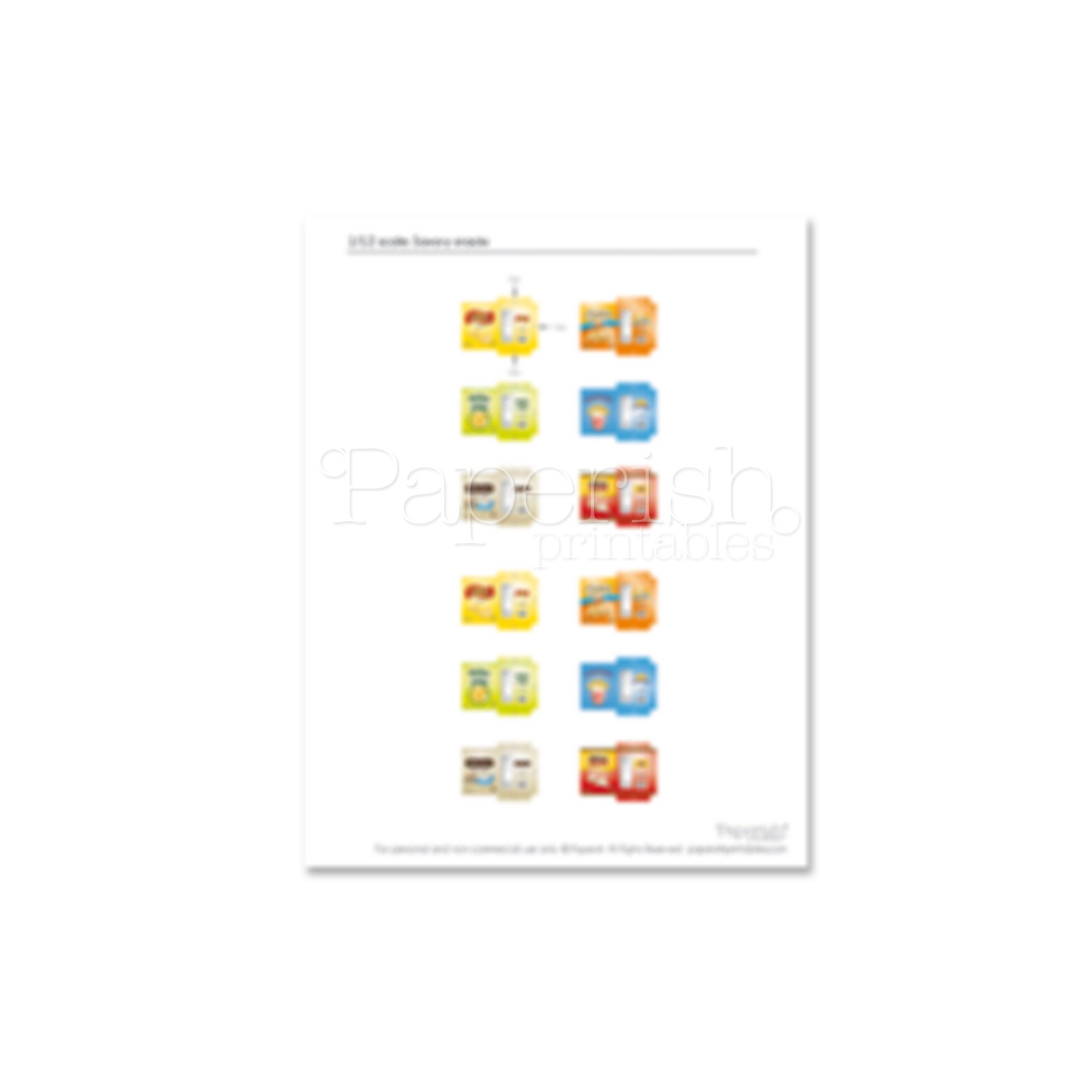 1/12 Scale CHIPS Crisps | Miniature Templates DOWNLOAD | Miniature Food ...