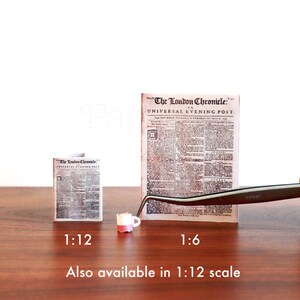 Custom 1/6 Newspaper Miniature Printable PDF: Dollhouse Kit, Dollhouse ...