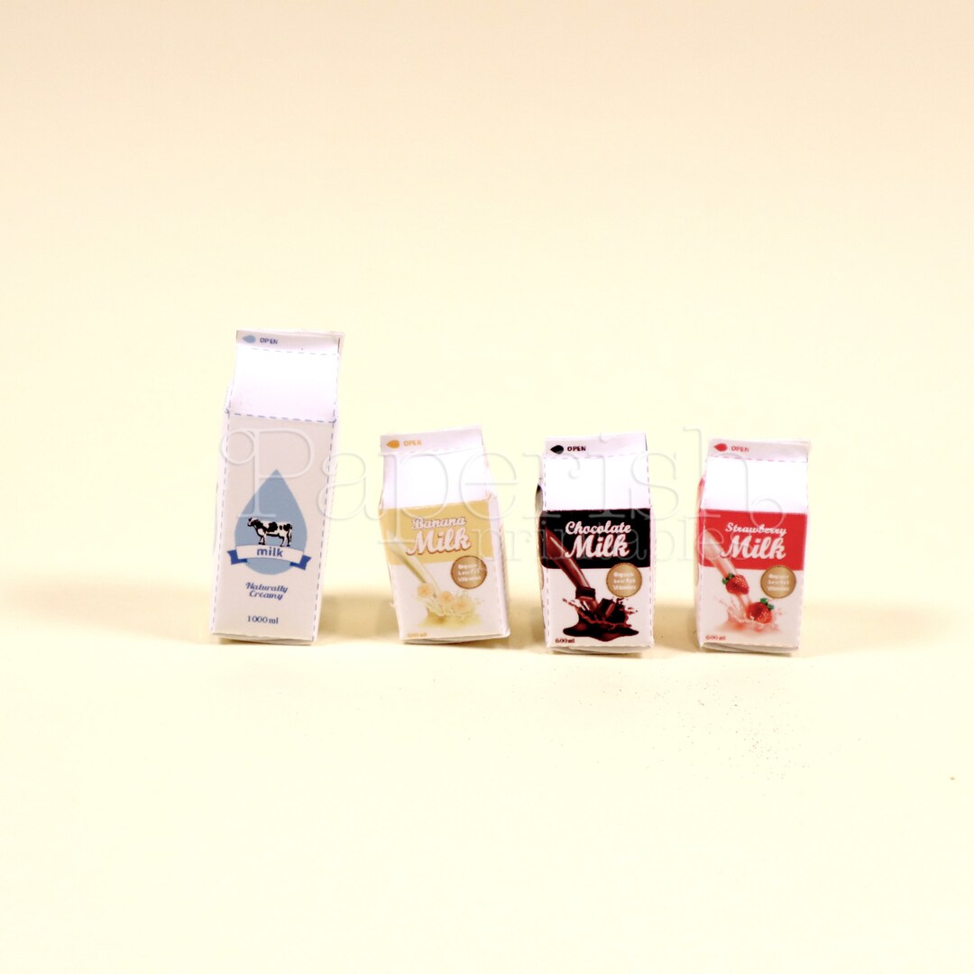 1/12 Scale MILK Miniature Printables Doll Food Printables - Etsy