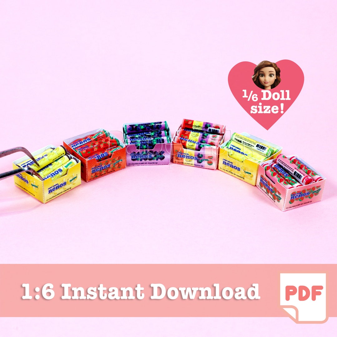 1/6 CHEWY CANDIES Miniature Printables | Doll Food Printables, Doll ...