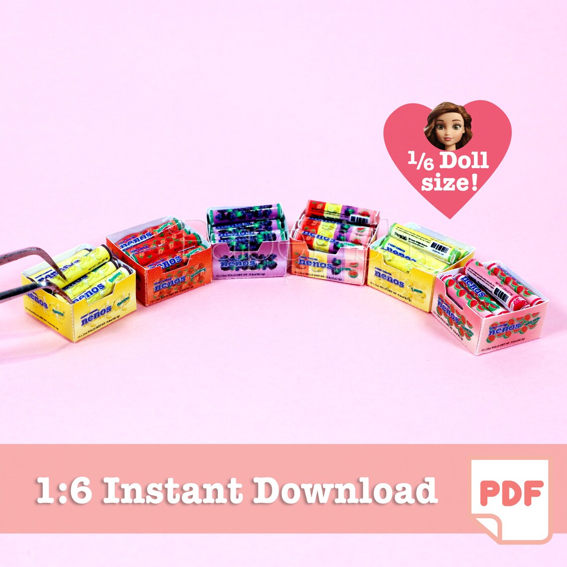 1/6 CHEWY CANDIES Miniature Printables Doll Food Printables, Doll Food ...