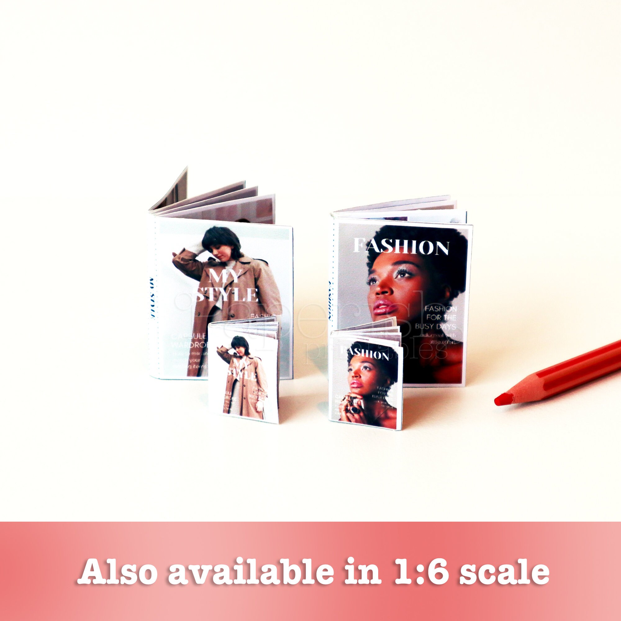 Custom 1/12 Magazine Miniature Printable PDF: Dollhouse Kit, Dollhouse ...