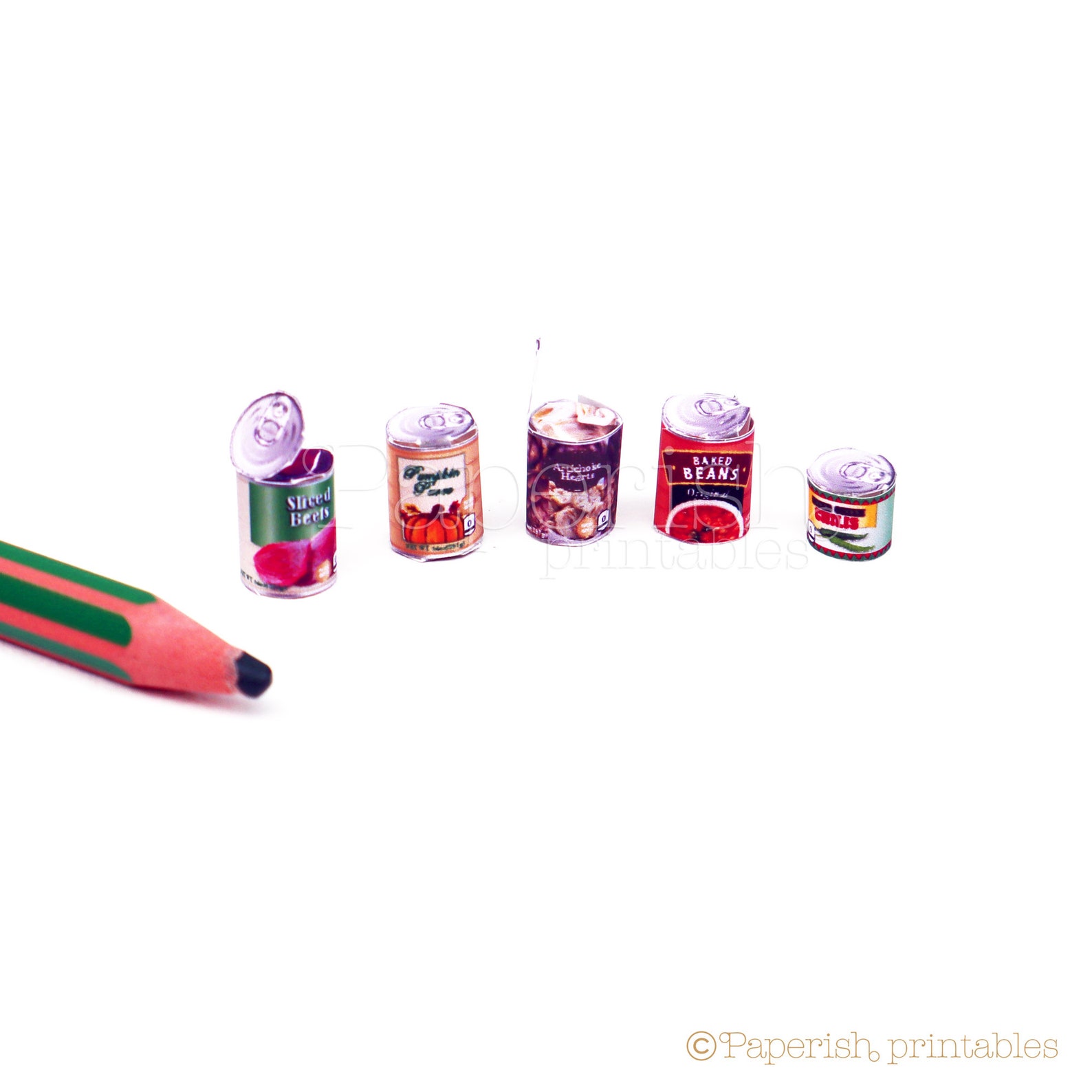 1/12 CANS BUNDLE 15 Designs PRINTABLES | Doll Food Printables, Doll ...