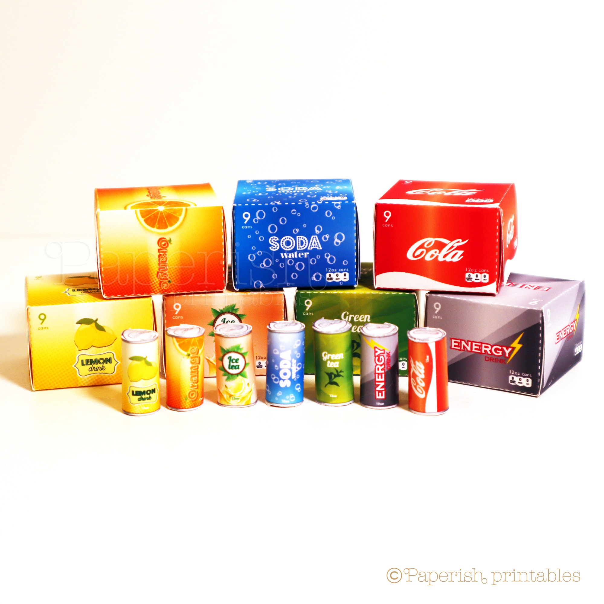 1/6 SOFT DRINK Cans Miniature Printables Doll Food Printables, Doll ...