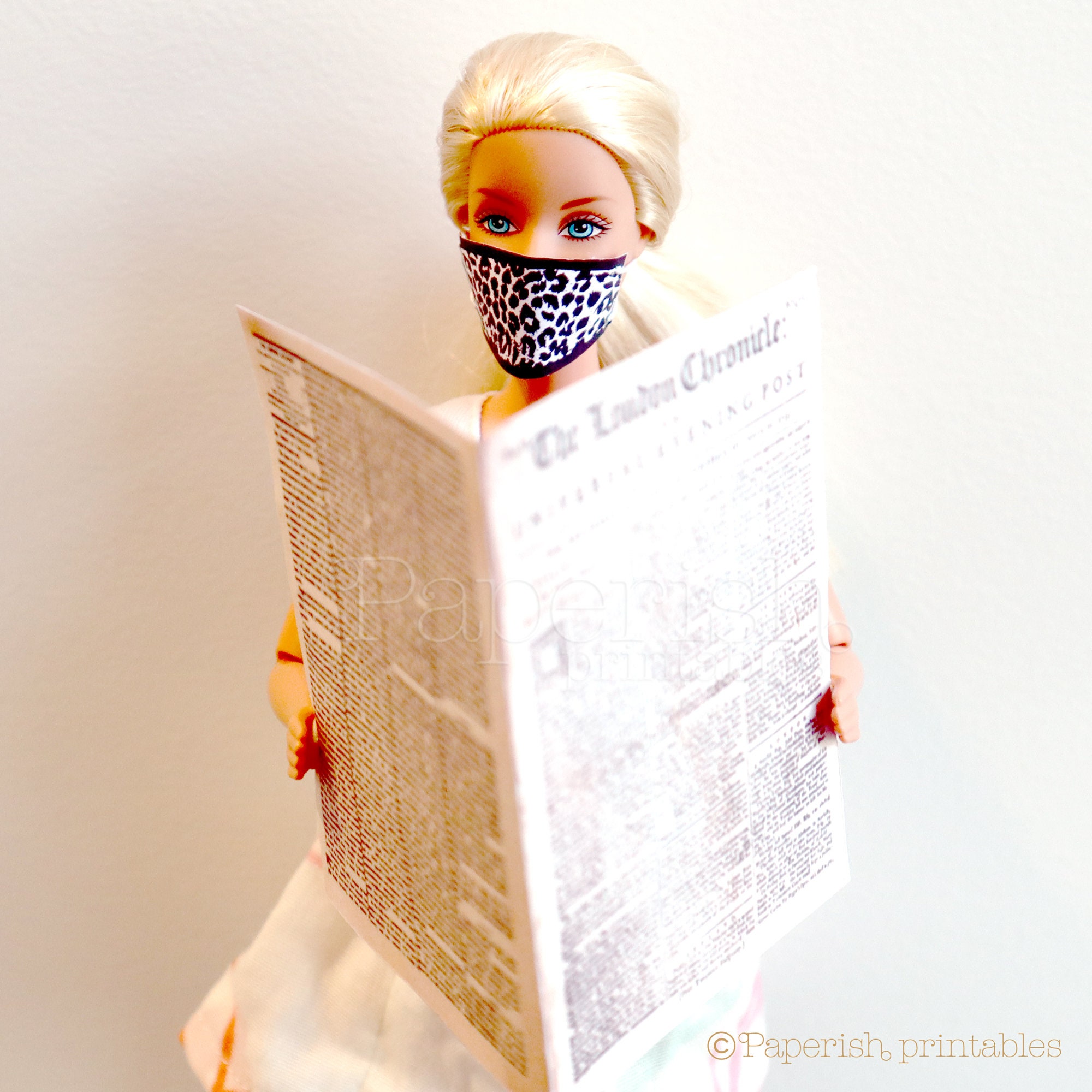 Custom 1/6 Newspaper Miniature Printable PDF: Dollhouse Kit, Dollhouse ...