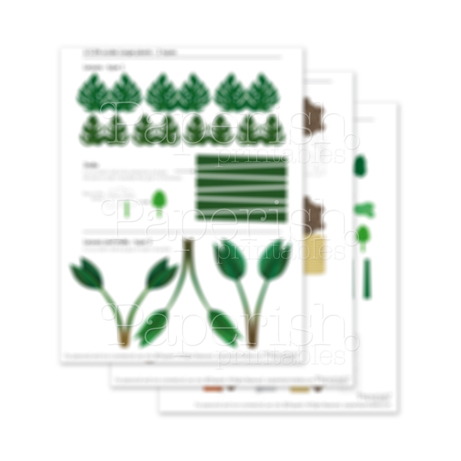 1/12 Scale Plants Design PRINTABLES | Dollhouse Miniatures, Dollhouse ...