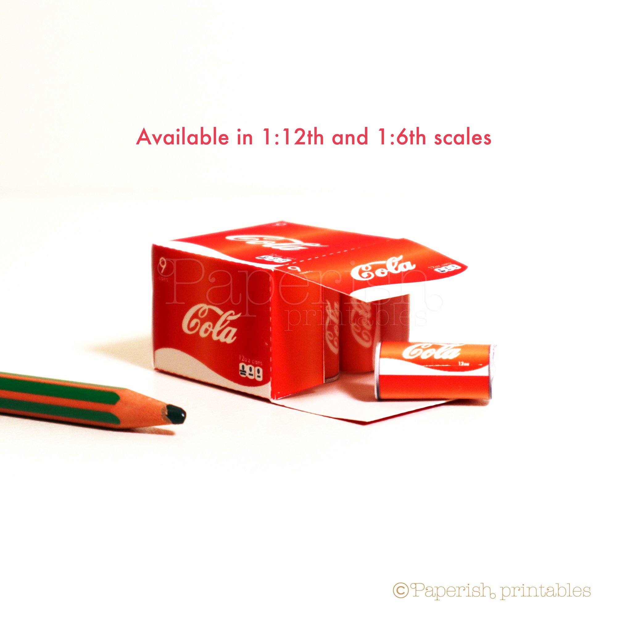 1/12 Scale SOFT DRINK Cans Miniature Printables Dolls Food Miniature ...