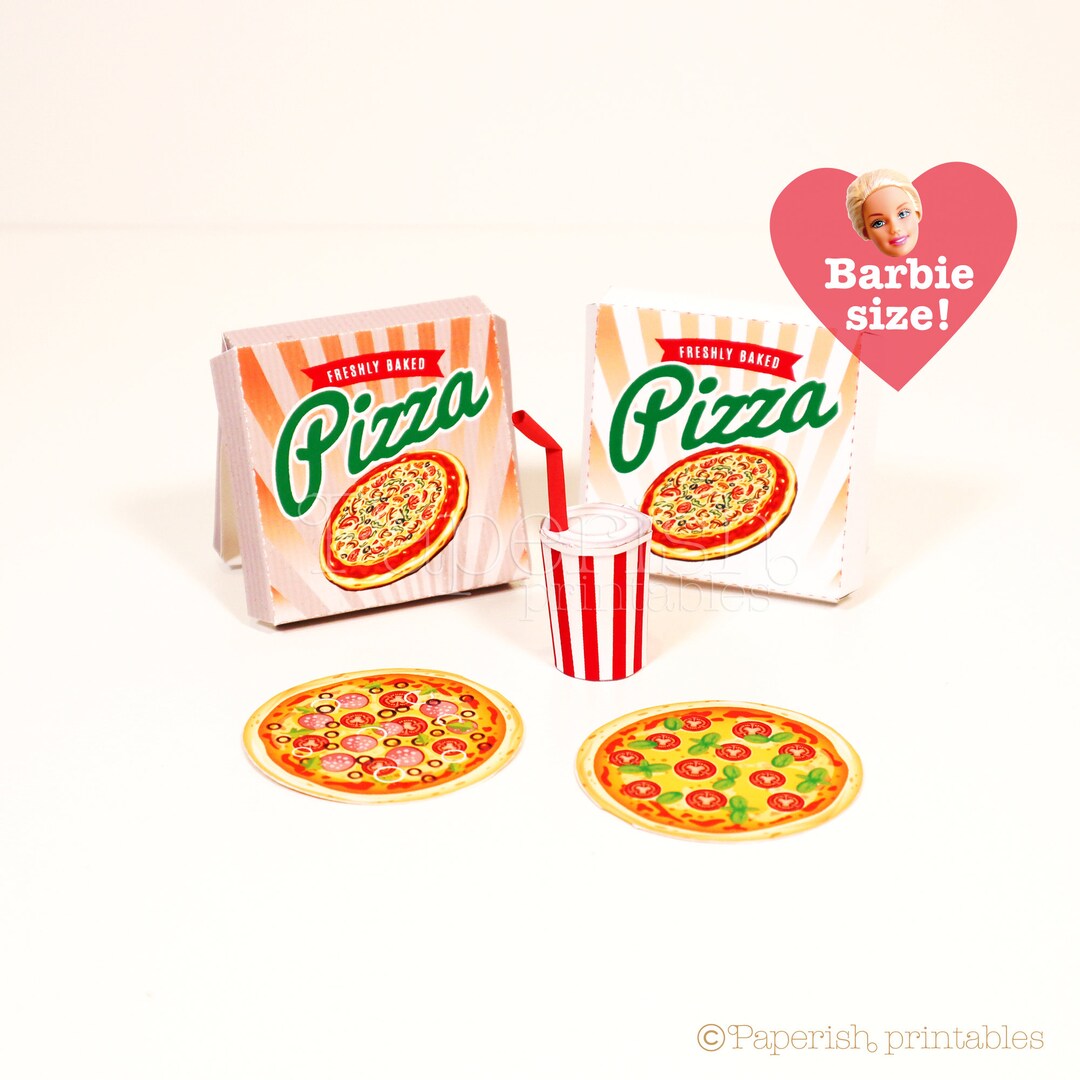 1/6 PIZZA Miniature Printables Doll Food Printables Doll - Etsy