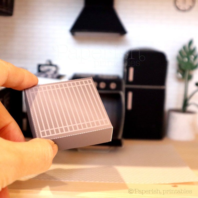 1/12 OVEN White Miniature Template Miniature Printable - Etsy