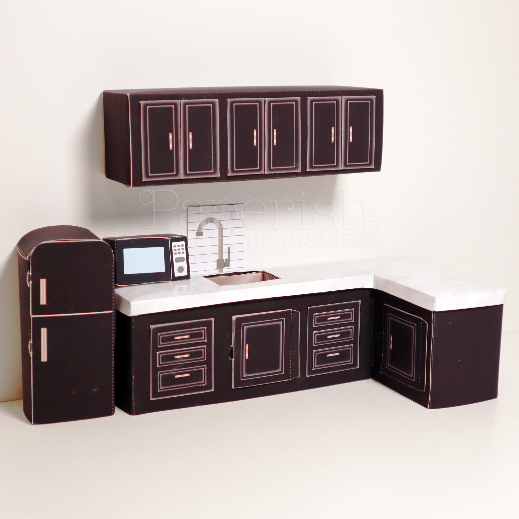 1/12 Kitchen Set Dollhouse Miniature Template, Miniature Dollhouse ...