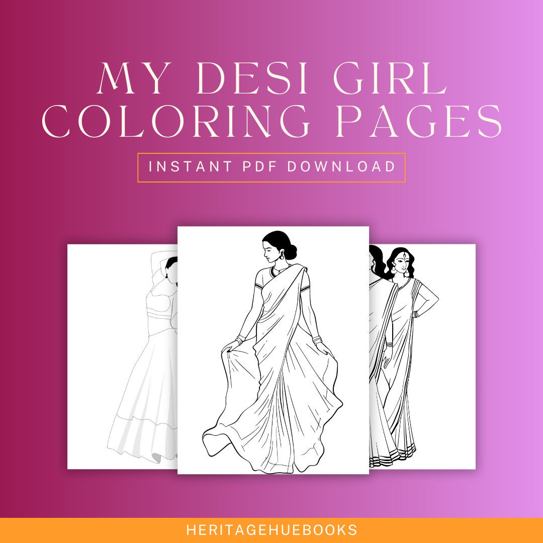 South Asian Inspired Digital Coloring Book PDF | Intricate Designs ...