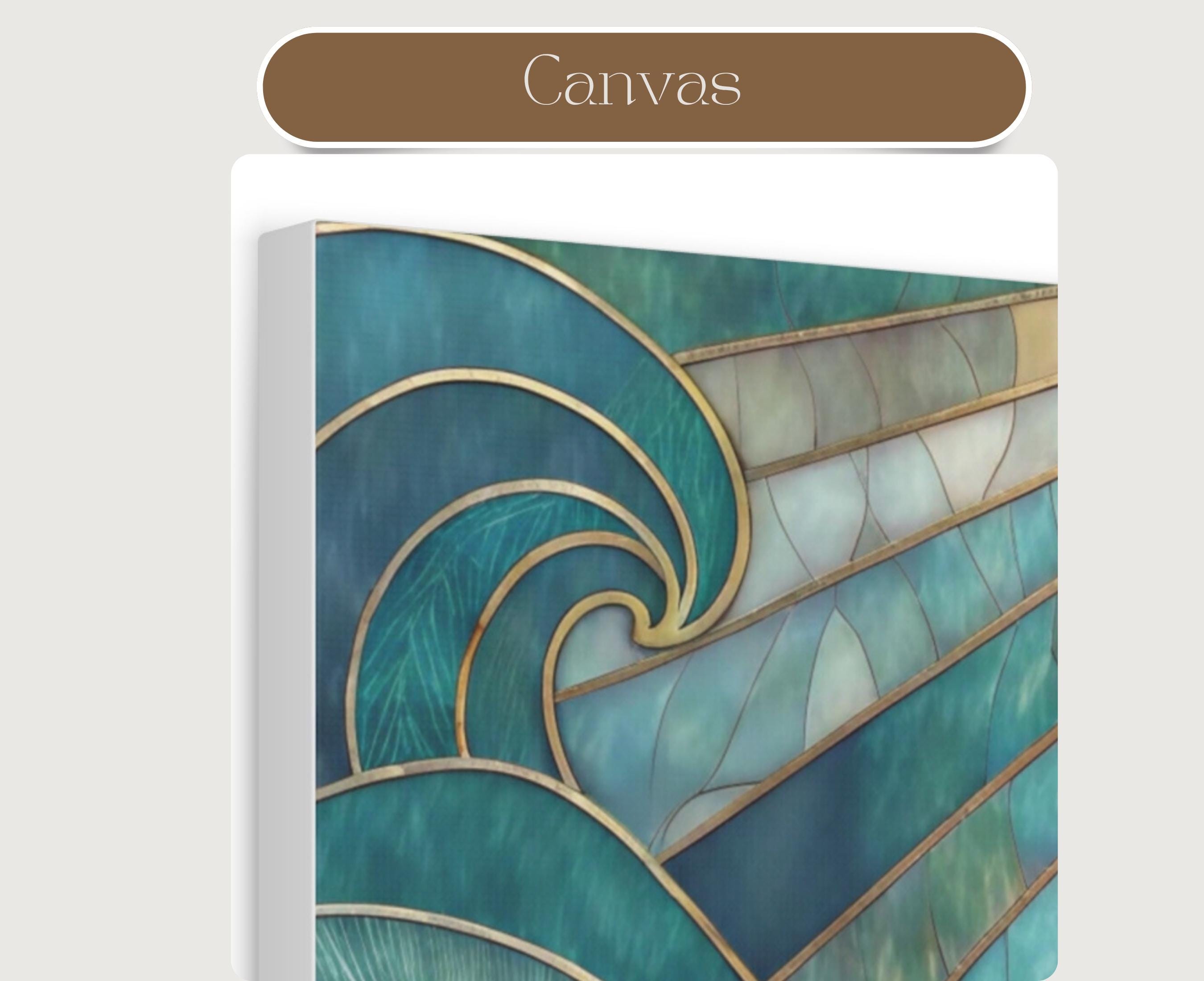 Poster Wave Stained Glass Style Poster Unique Design | Modern Art ...