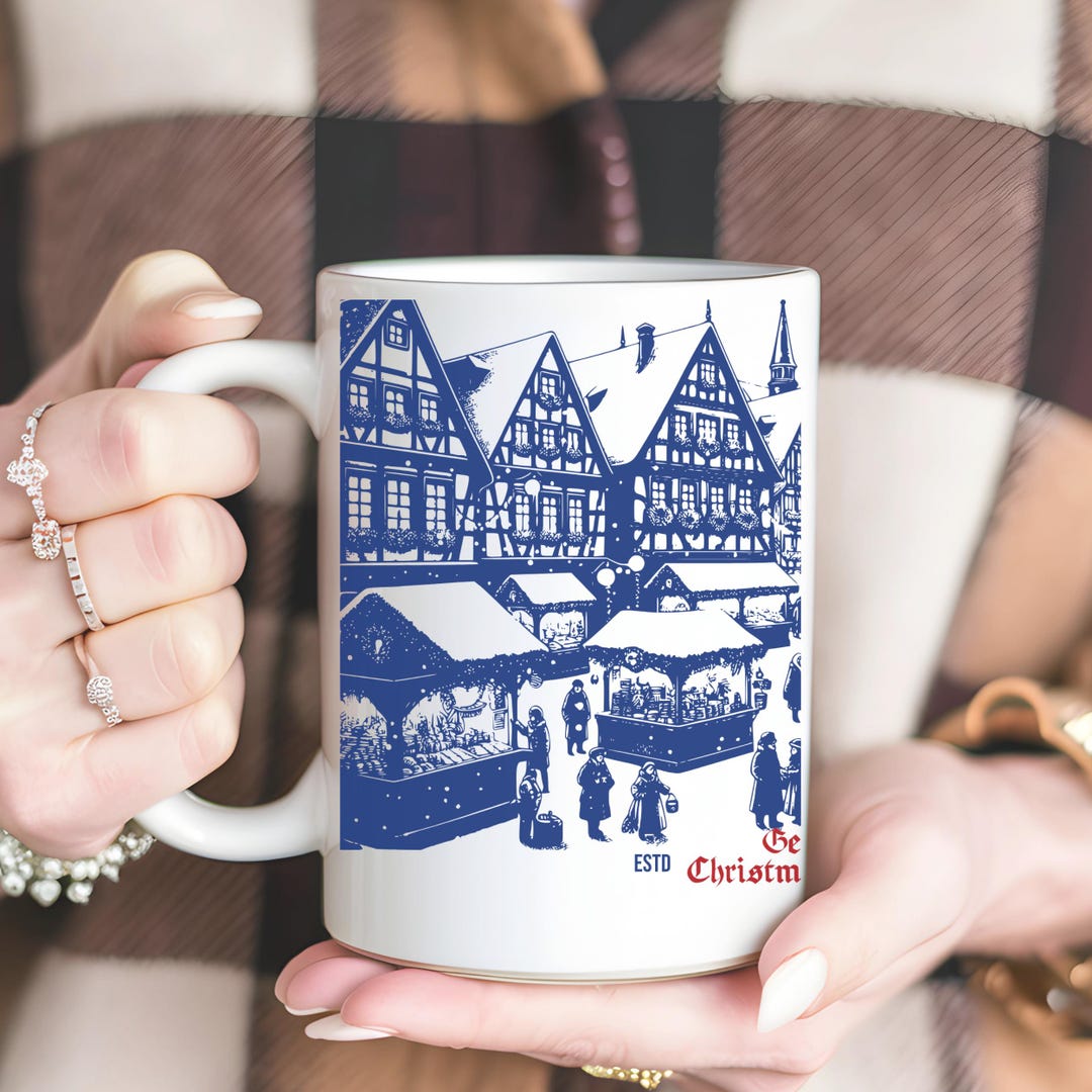 Vintage German Christmas Market Mug | Festive Holiday Drinkware ...