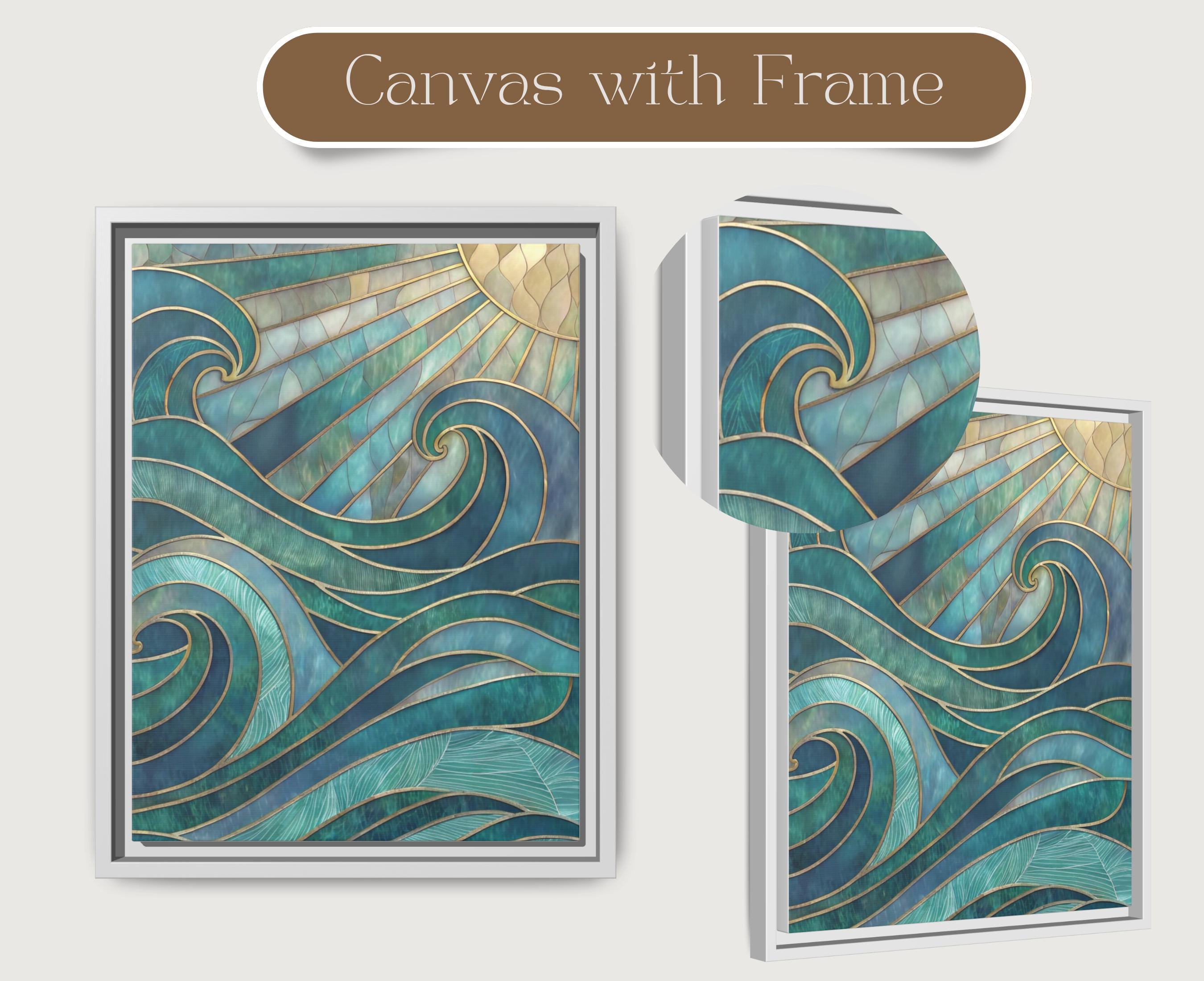 Poster Wave Stained Glass Style Poster Unique Design | Modern Art ...