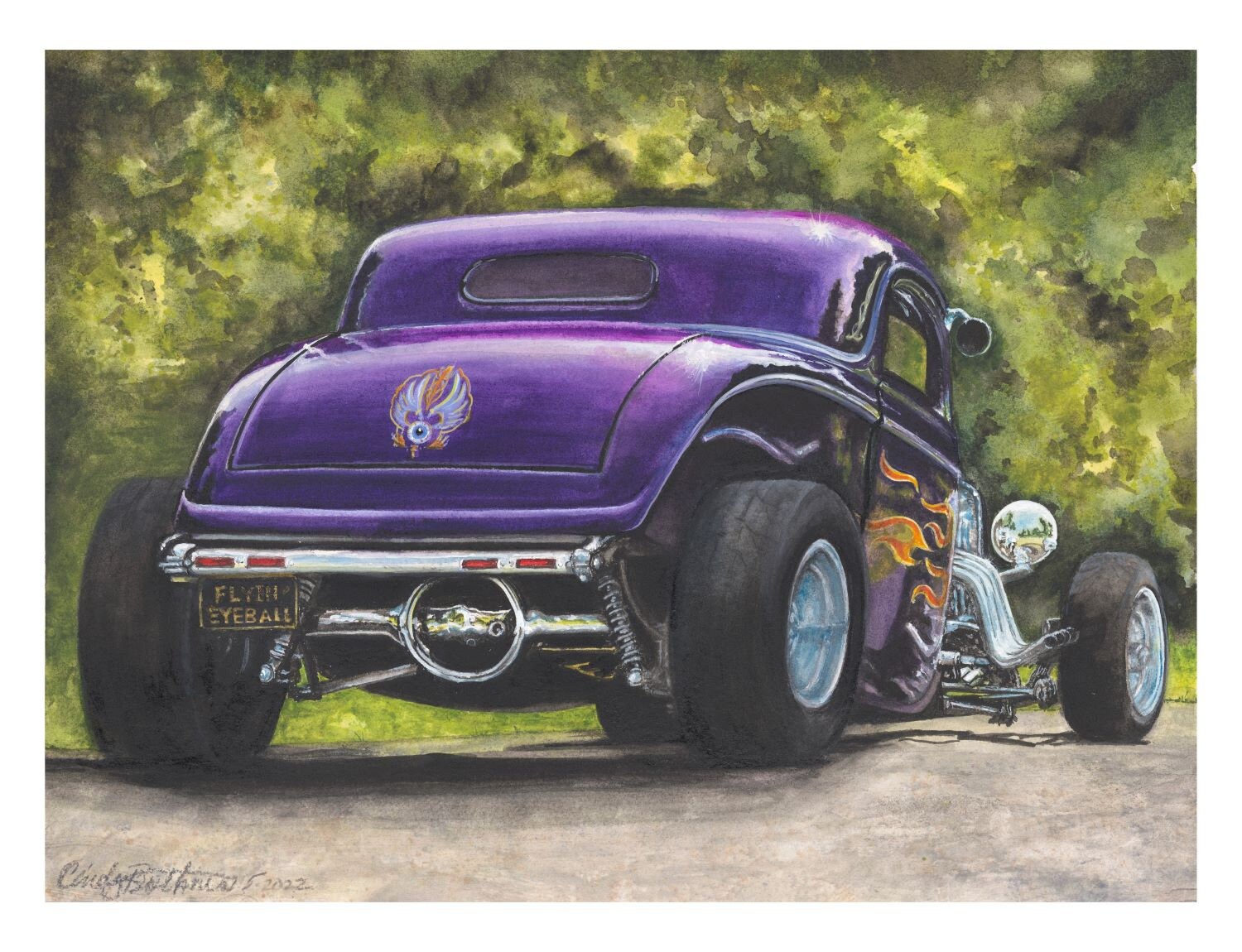Flying Eyeball 32 Coupe Hot Rod Original Painting - Etsy