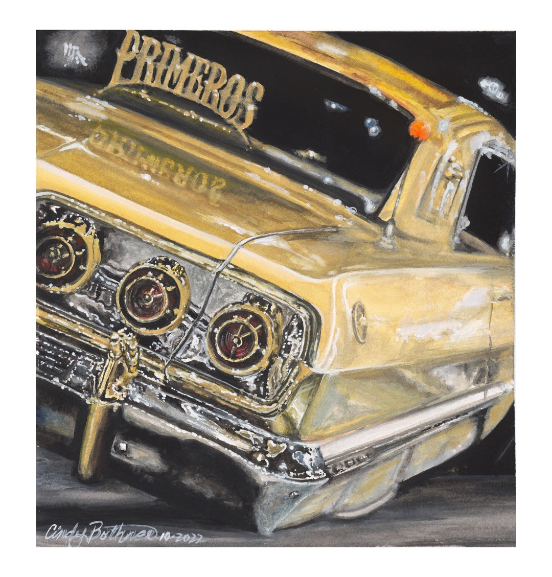 Lowrider Culture Etched Impala. Original Watercolor Painting - Etsy