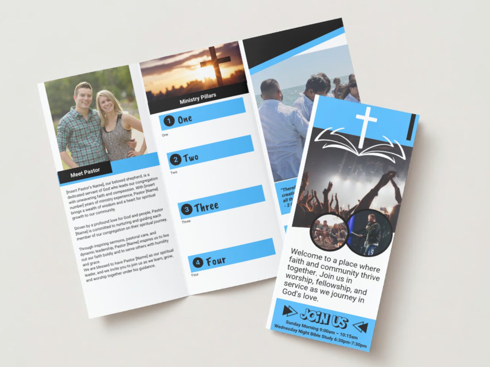Church Flyer, Canva Brochure, Canva Church Templare, Youth Ministry ...