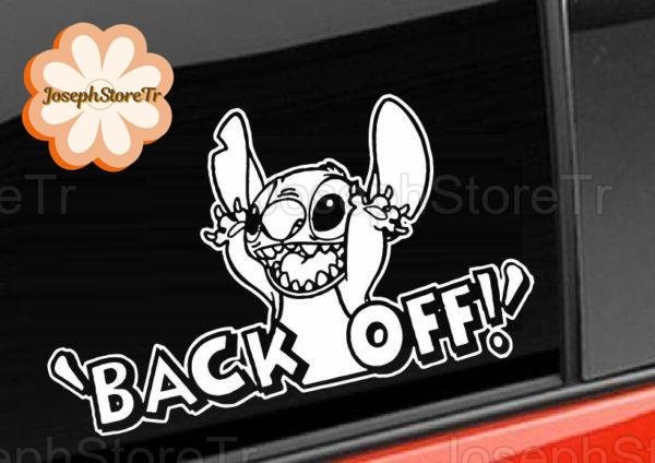Stitch Car Sticker, Stitch Car Decal, Stitch Back off Sticker, Stitch ...