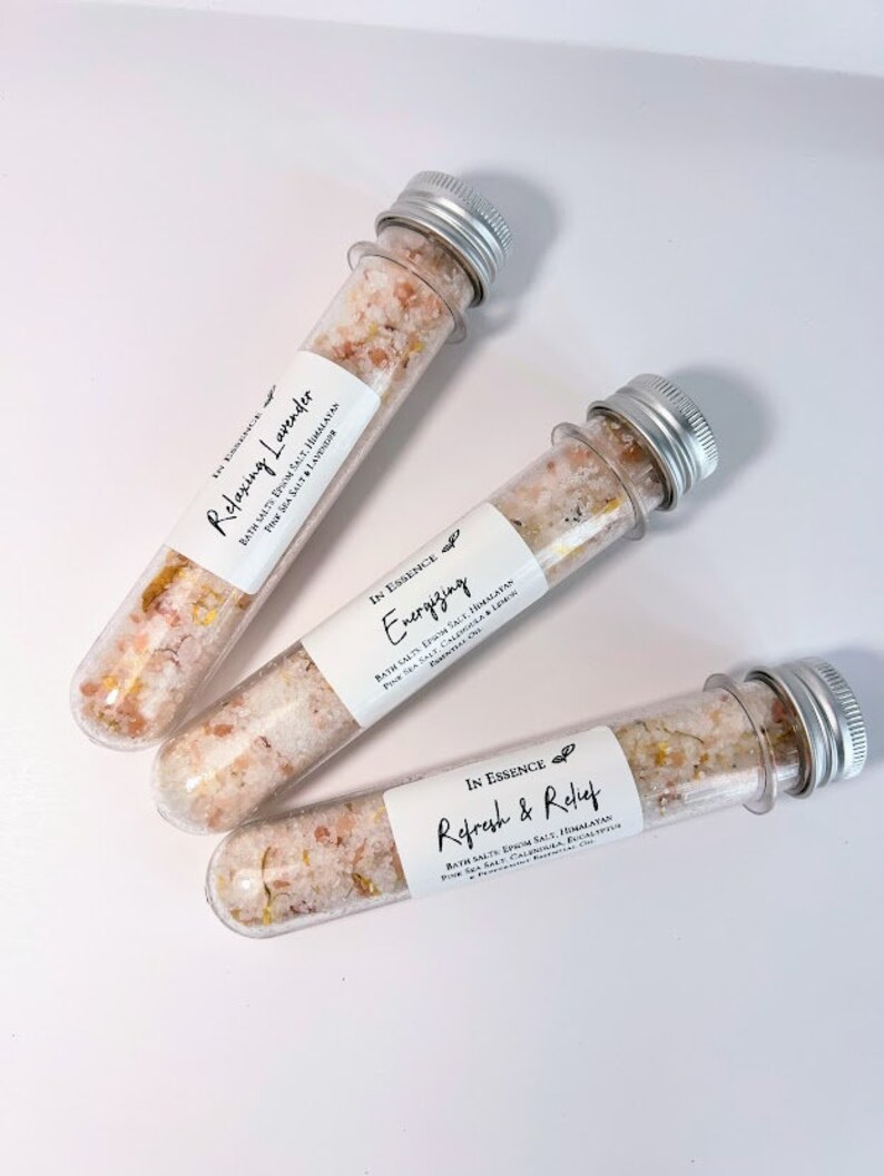 Relaxing Lavender Herbal Bath Salt Tubes - Etsy