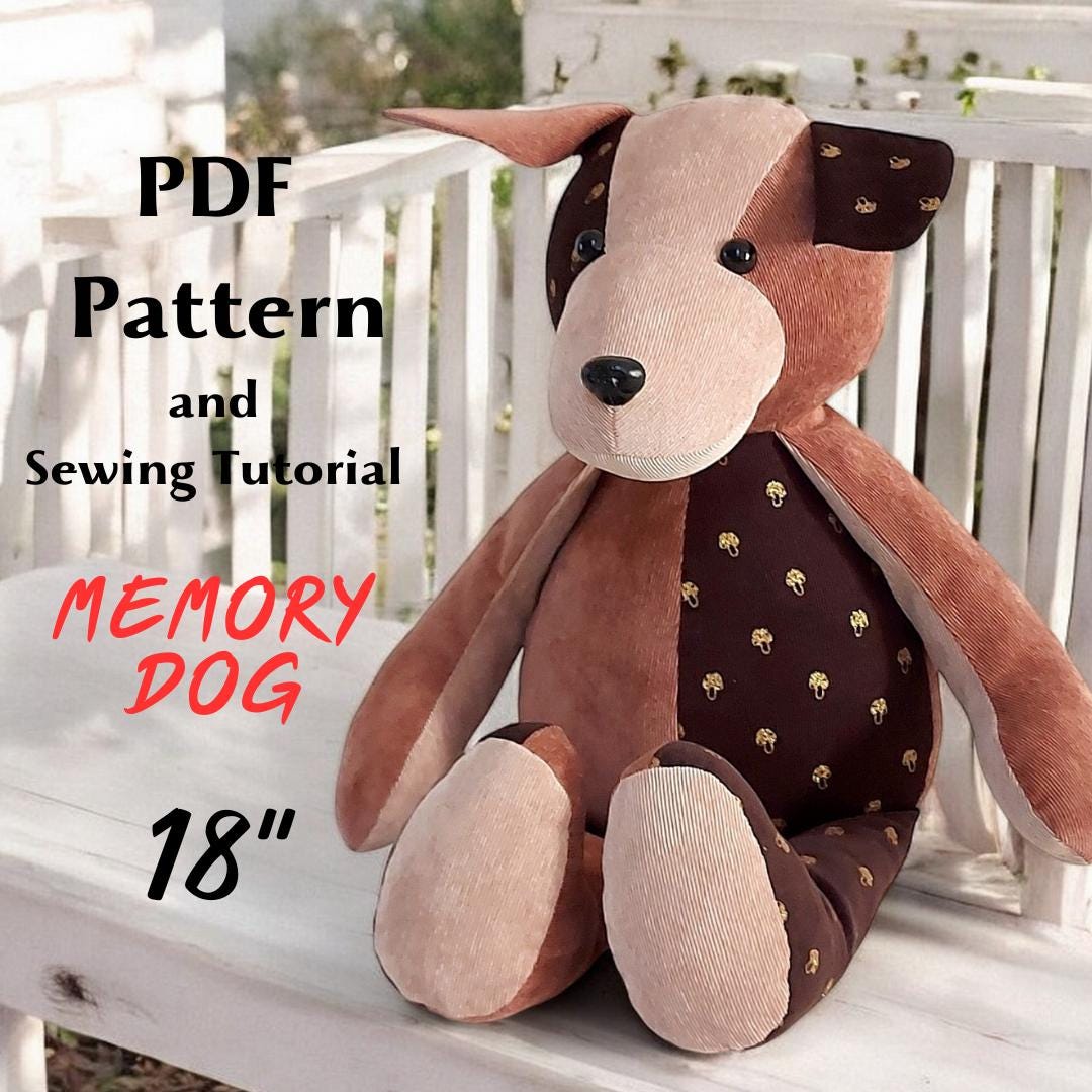 Dog Sewing Pattern, Soft Toy, Plush Dog Pattern, DIY Toy's, Stuffed ...