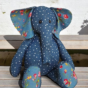 Memory Elephant Pattern 18": DIY Stuffed Animal Sewing (PDF Pattern) - Etsy