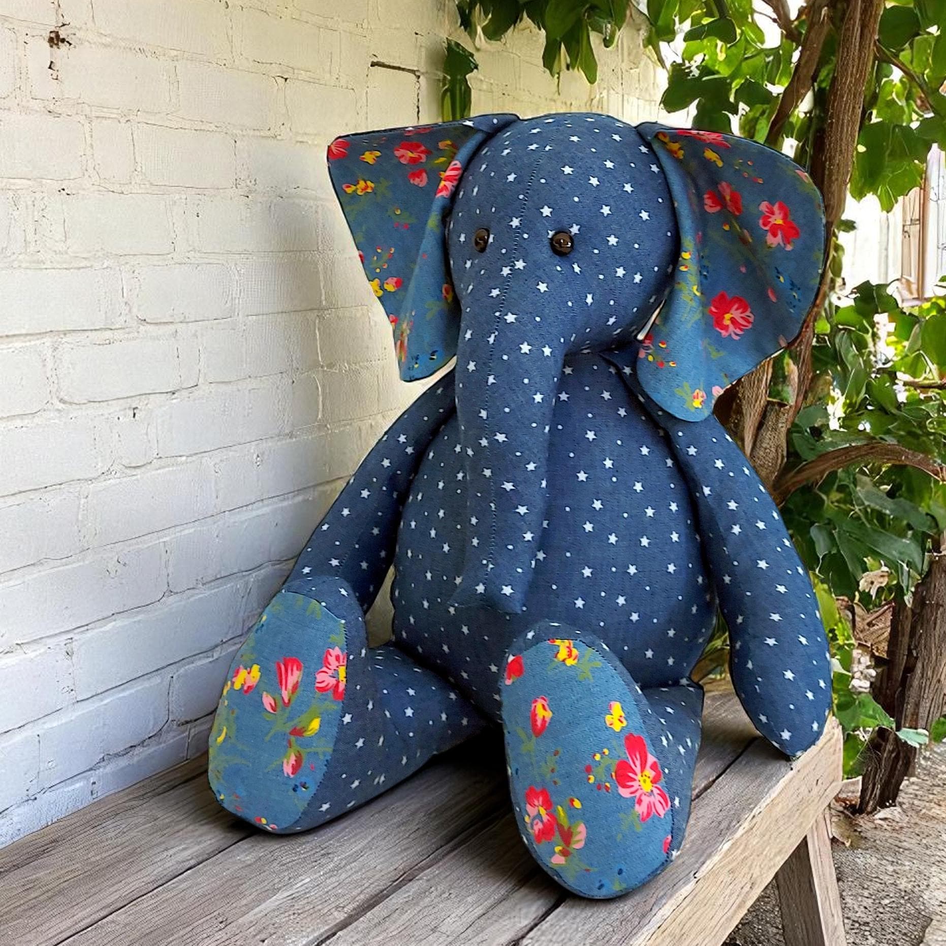 Memory Elephant Pattern 18": DIY Stuffed Animal Sewing (PDF Pattern) - Etsy